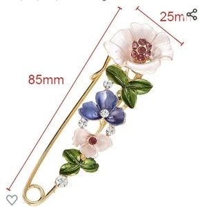 annas Reflection Luxury | Jewelry | Nwt Bronze Enamel Crystals Pin 85 X ...